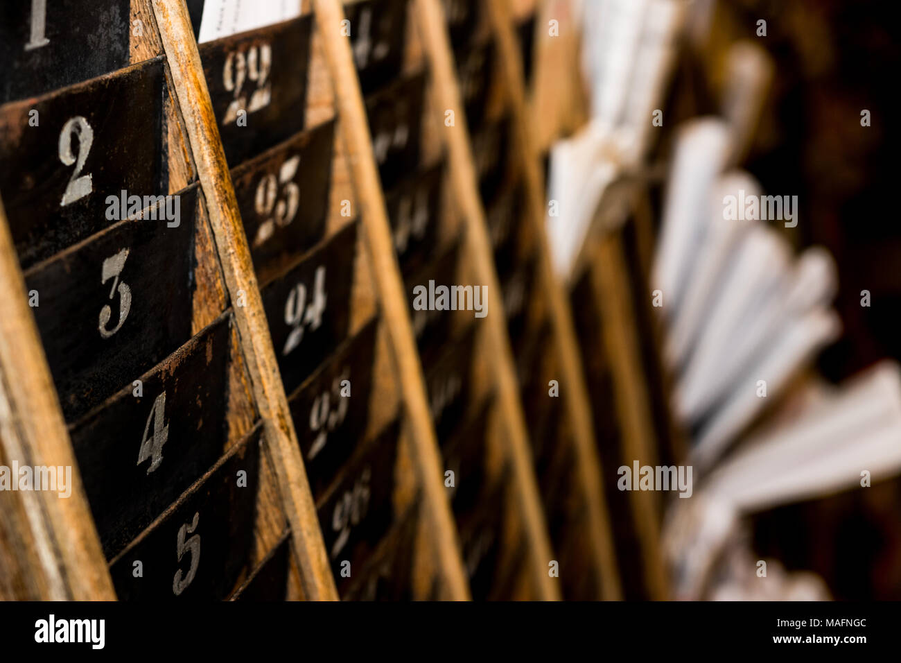 Old time card rack hi-res stock photography and images - Alamy