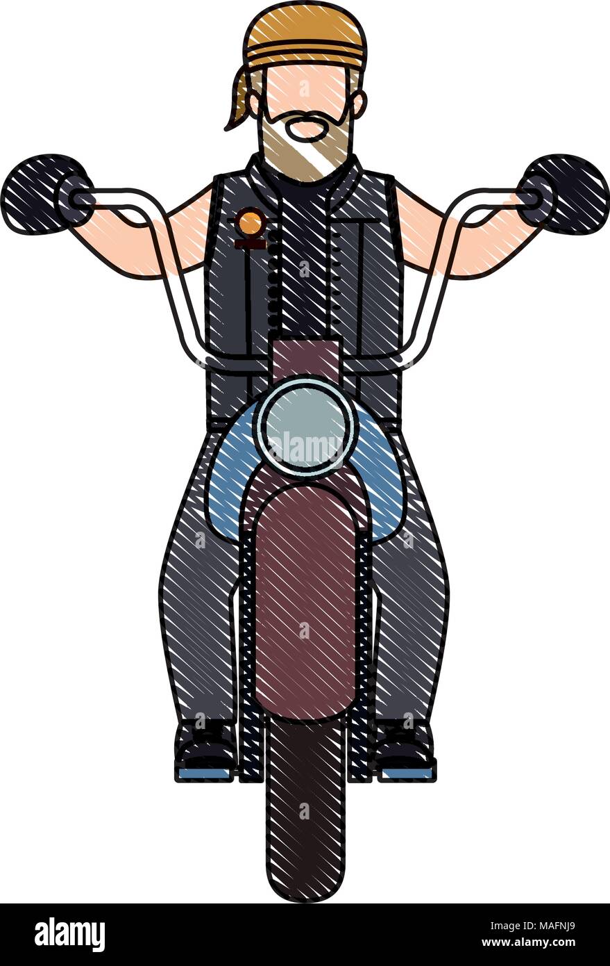 biker in the classic motorcycle character Stock Vector Image & Art - Alamy