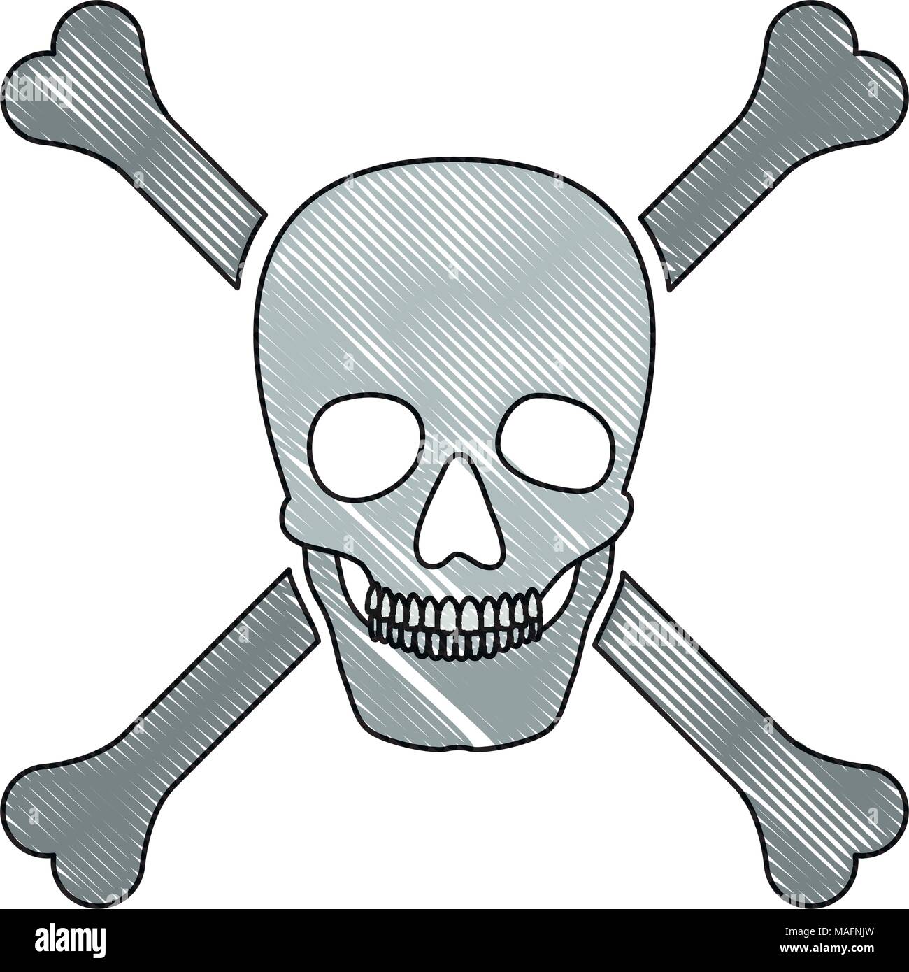 Skull cross bones warning toxic Cut Out Stock Images & Pictures - Alamy