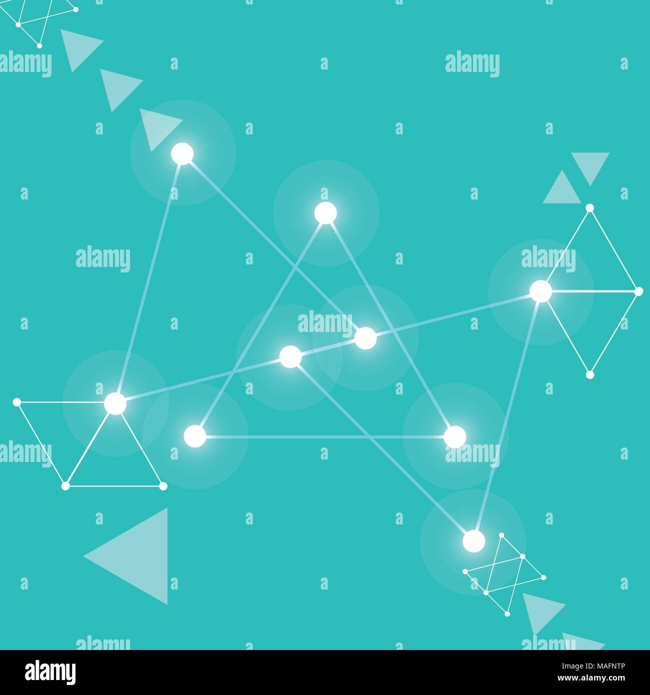 Connected dot on triangle abstract background, stock vector Stock ...
