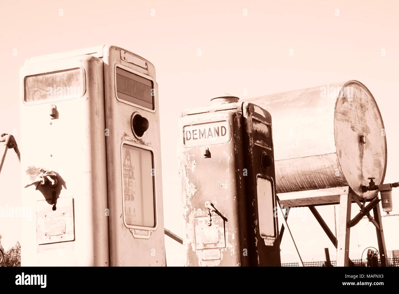 Multiple old gas pumps hi-res stock photography and images - Alamy