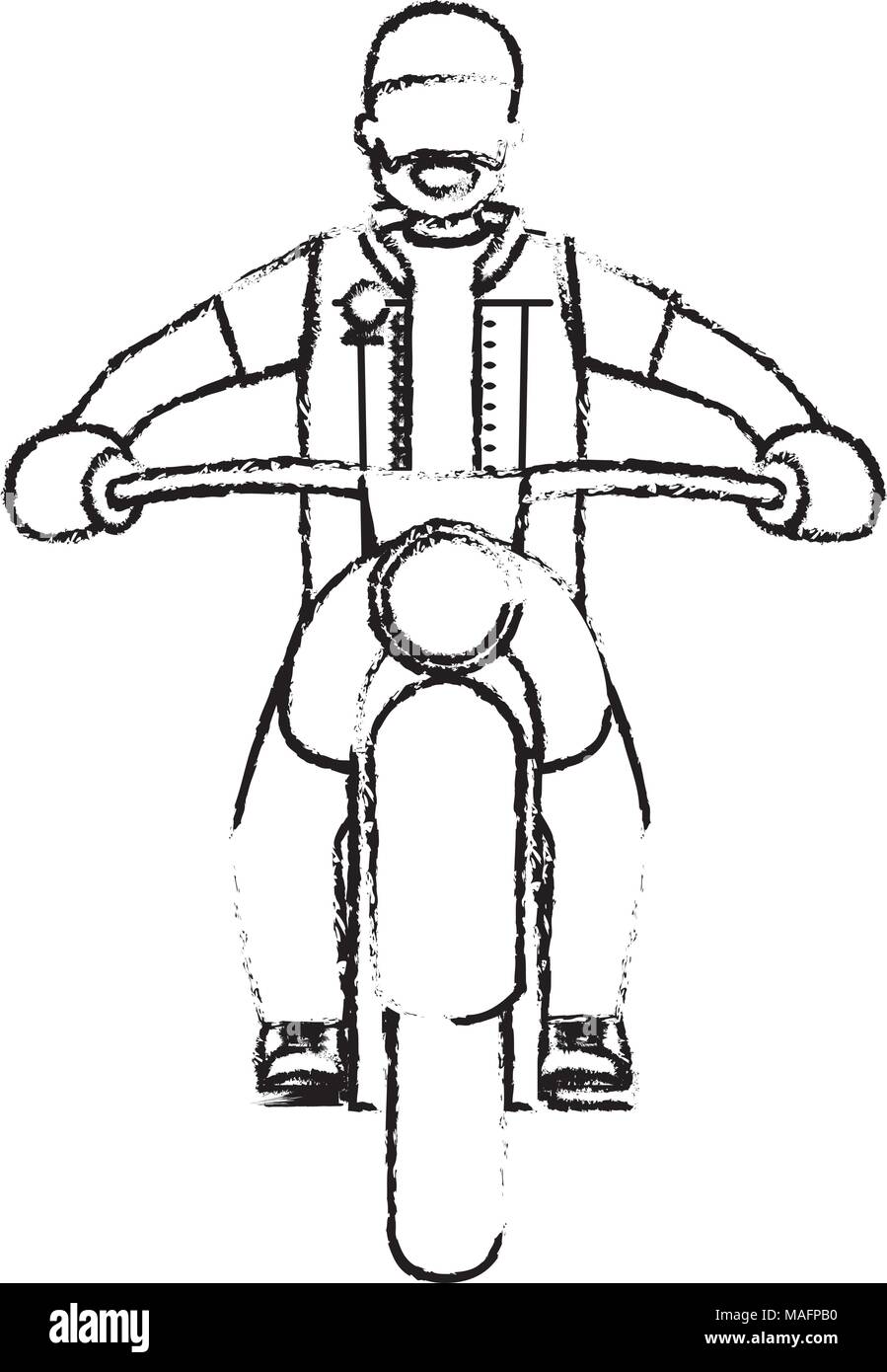 biker in the classic motorcycle character Stock Vector Image & Art - Alamy