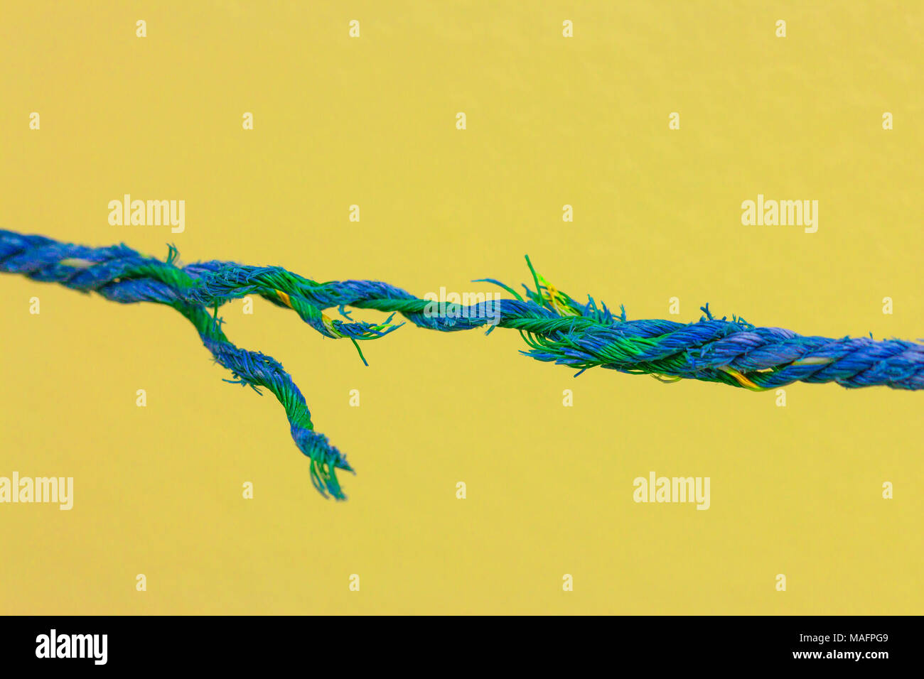 Nylon rope is about to break Stock Photo - Alamy