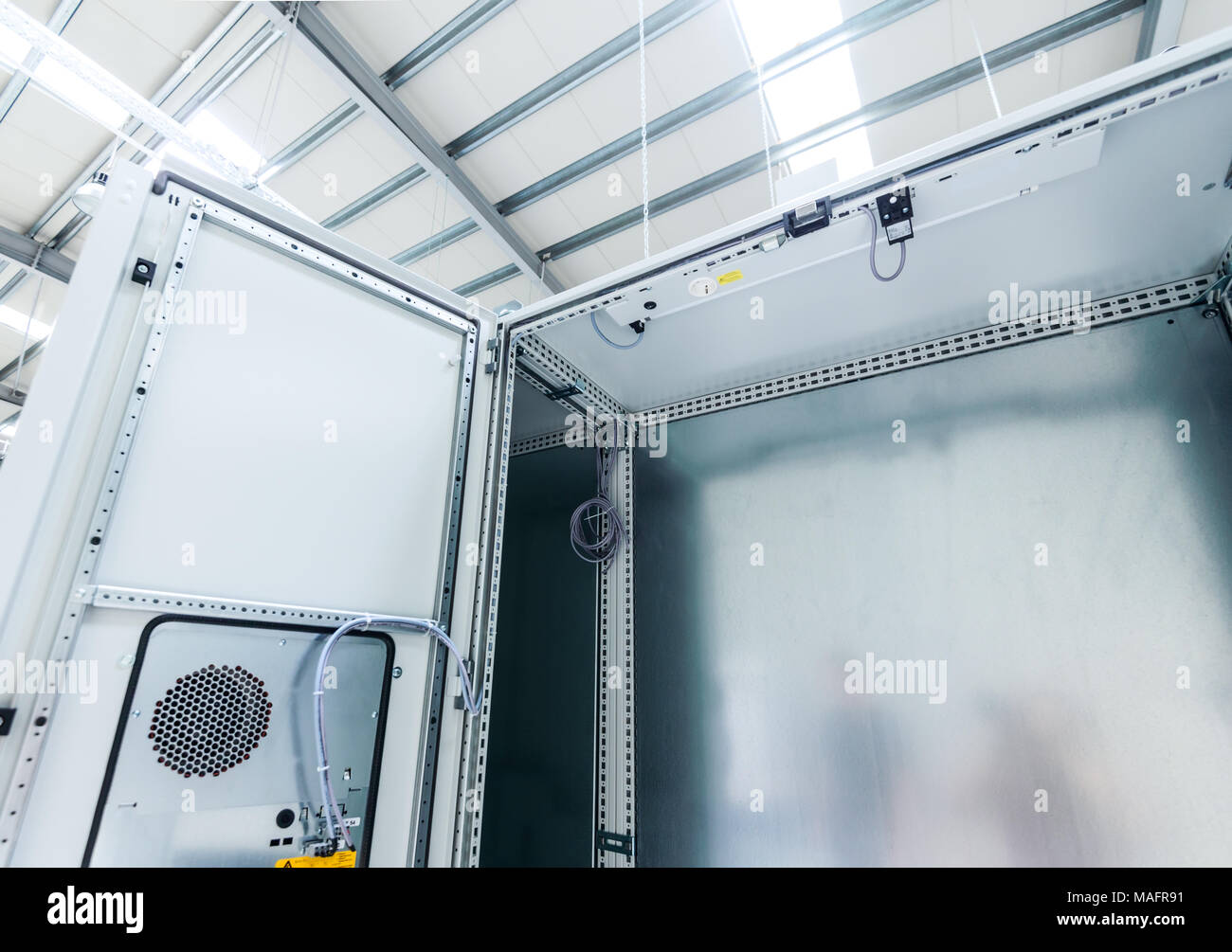 Industrial enclosure cabinet for electrical equipment with lamp and ...