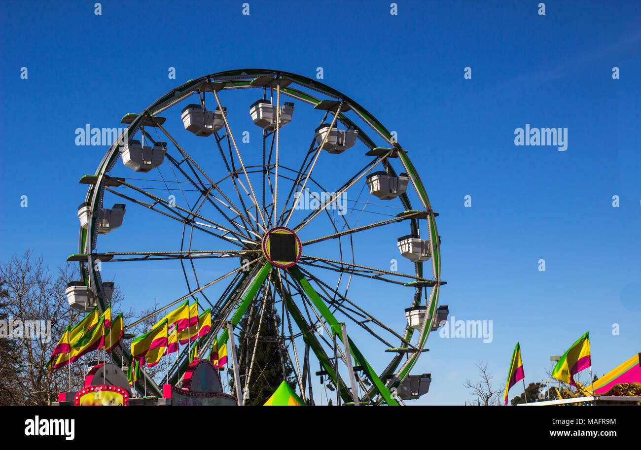 Ferris Wheel At Small County Fair Stock Photo - Alamy