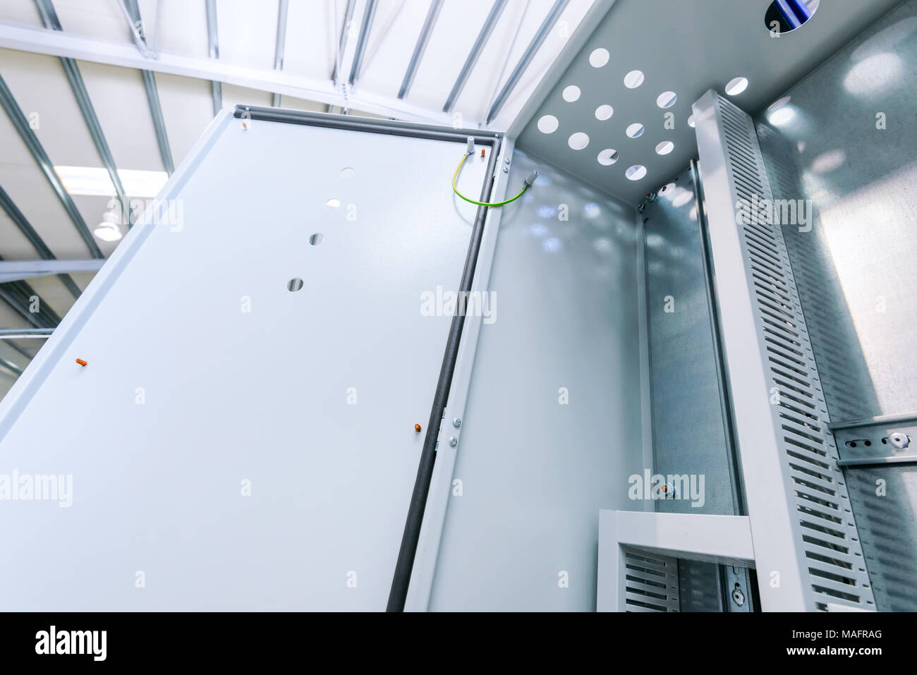 Industrial enclosure cabinet for electrical equipment with lamp and ...