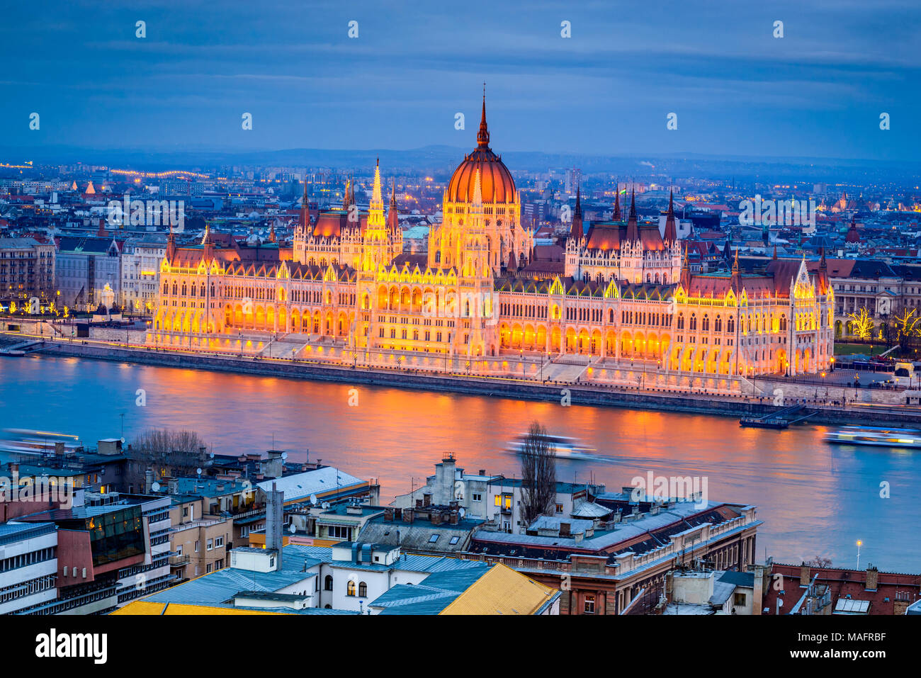 Twilight over danube river hi-res stock photography and images - Alamy