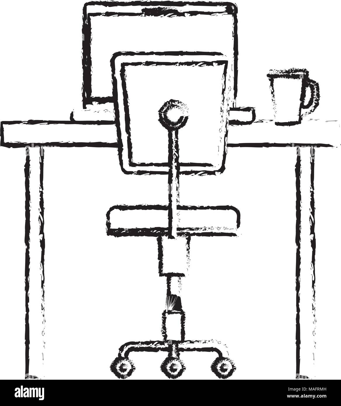 office workplace scene icon Stock Vector Image & Art - Alamy