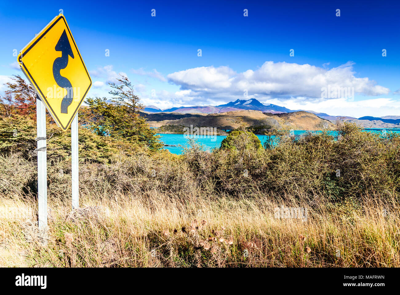 Torres del Paine, Chile. Autumn austral landscape in Patagonia with ...