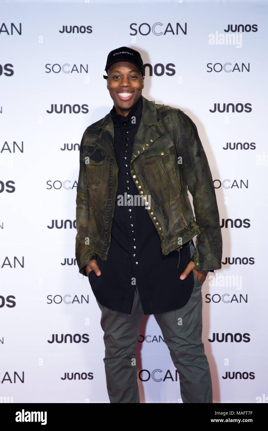 Vancouver, CANADA. 24th March, 2018. Kardinal Offishall on the red ...
