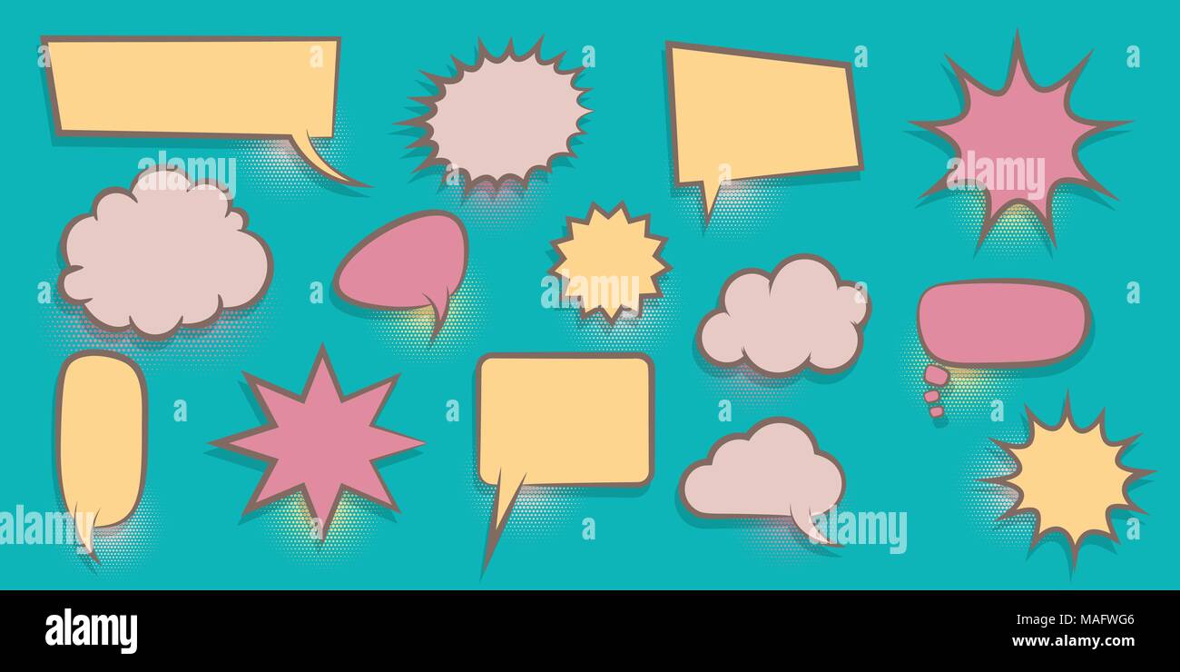 Collection colorful speech text Stock Vector Images - Alamy