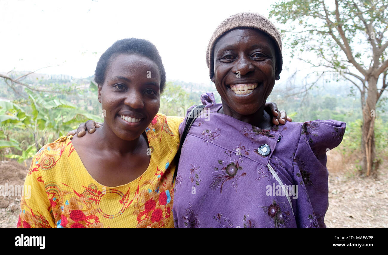 Two women, Uganda, East Africa Stock Photo - Alamy