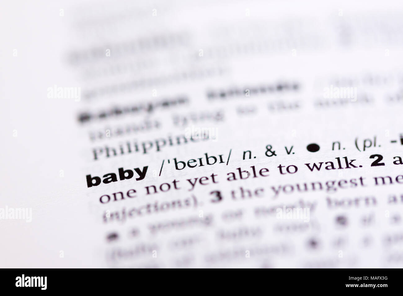 Close Up Dictionary Page Showing High Resolution Stock Photography and ...