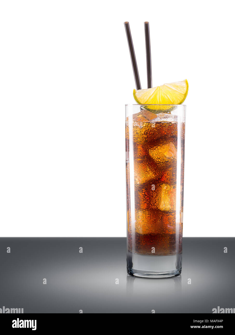Soda cocktail in classic glass isolated on white Stock Photo - Alamy
