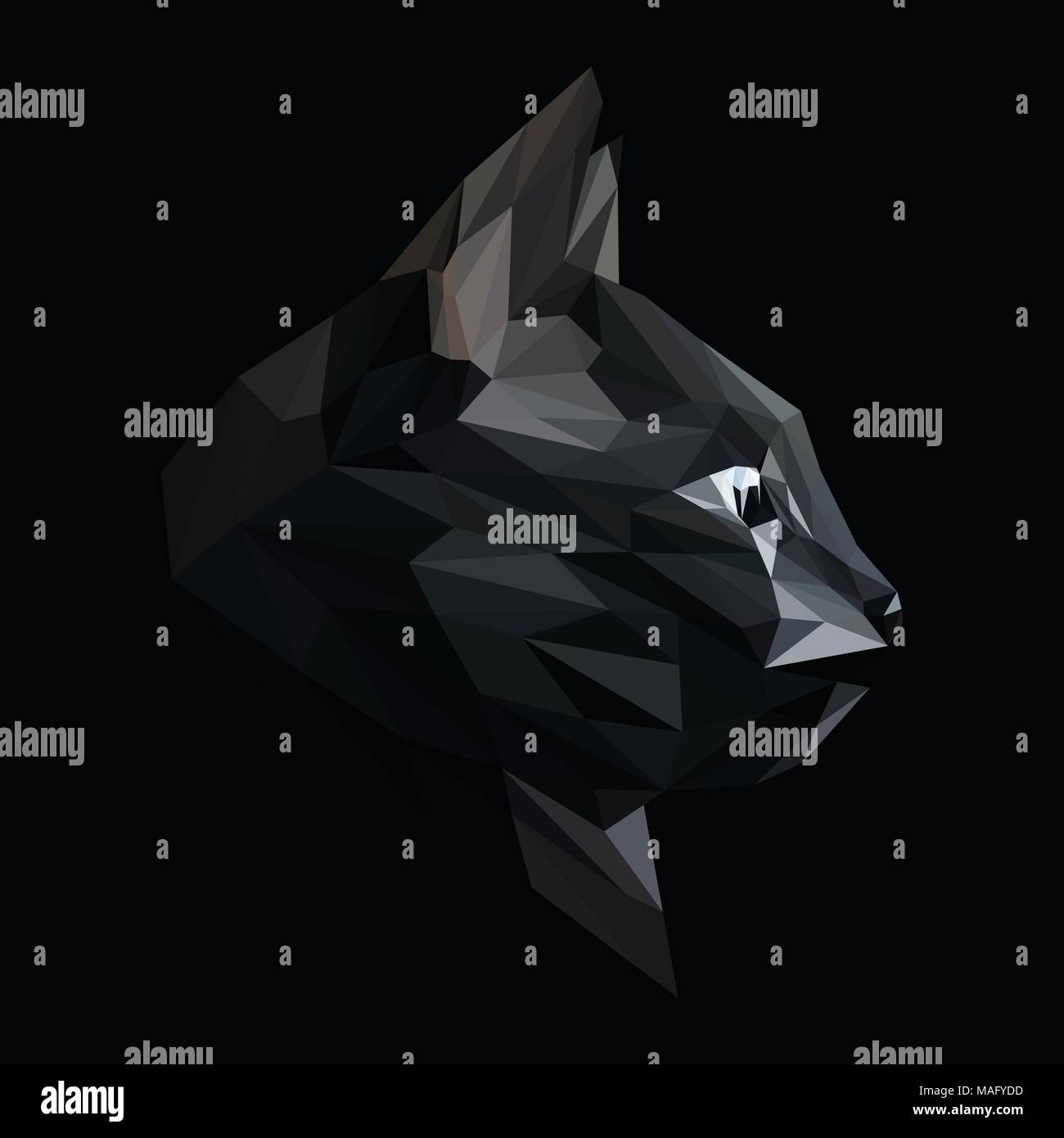 Cat low poly design. Triangle vector illustration Stock Vector Image ...