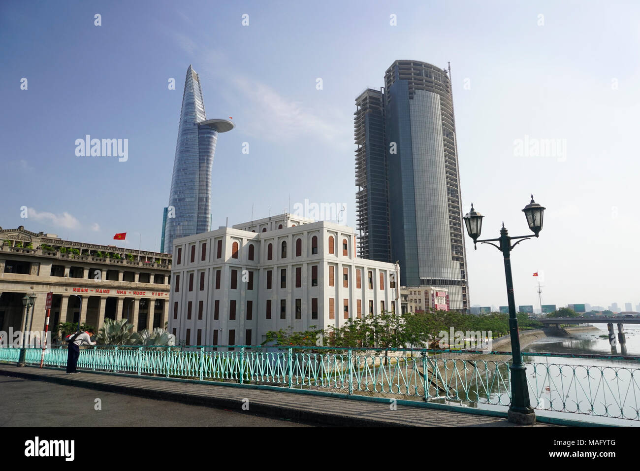 Cau Mong Bridge and the Rach Ben Nghe canal, a tributary of the Saigon ...