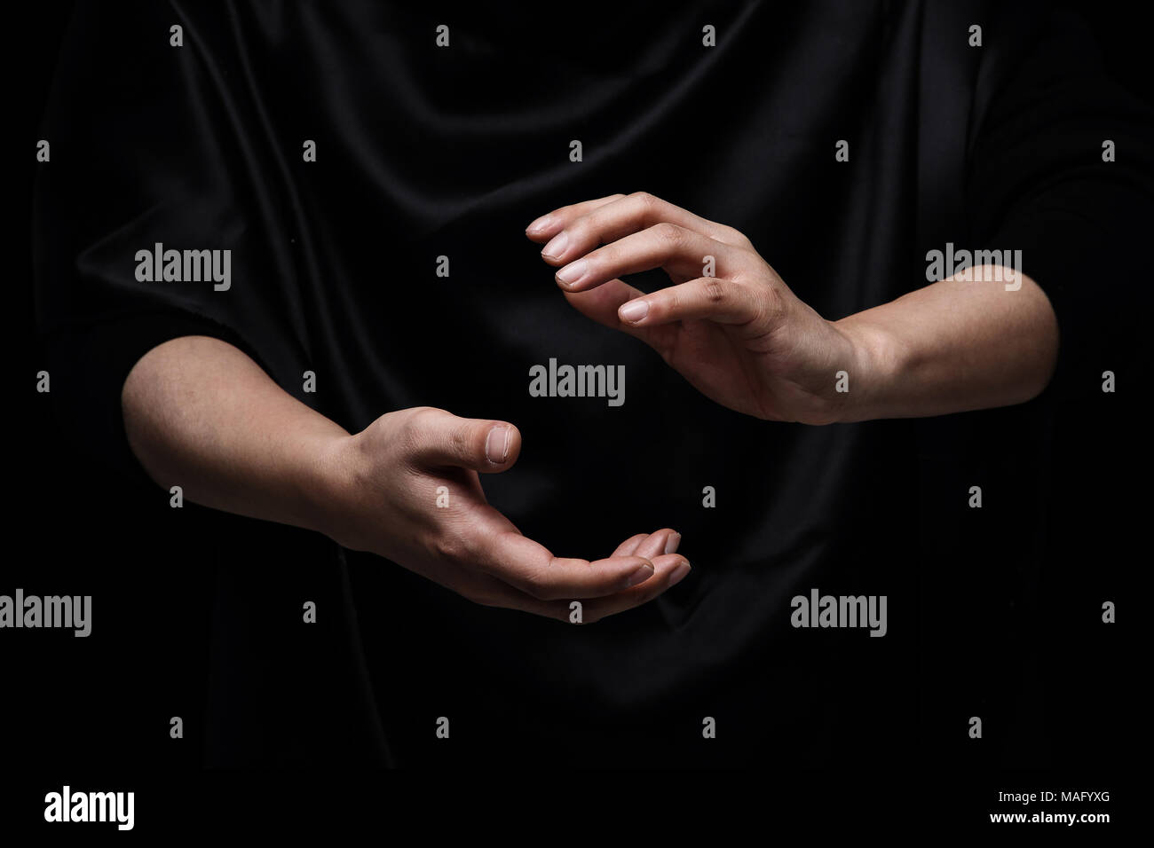 Hand gestures photo. Hand signals or signs use to communicate. 002 ...