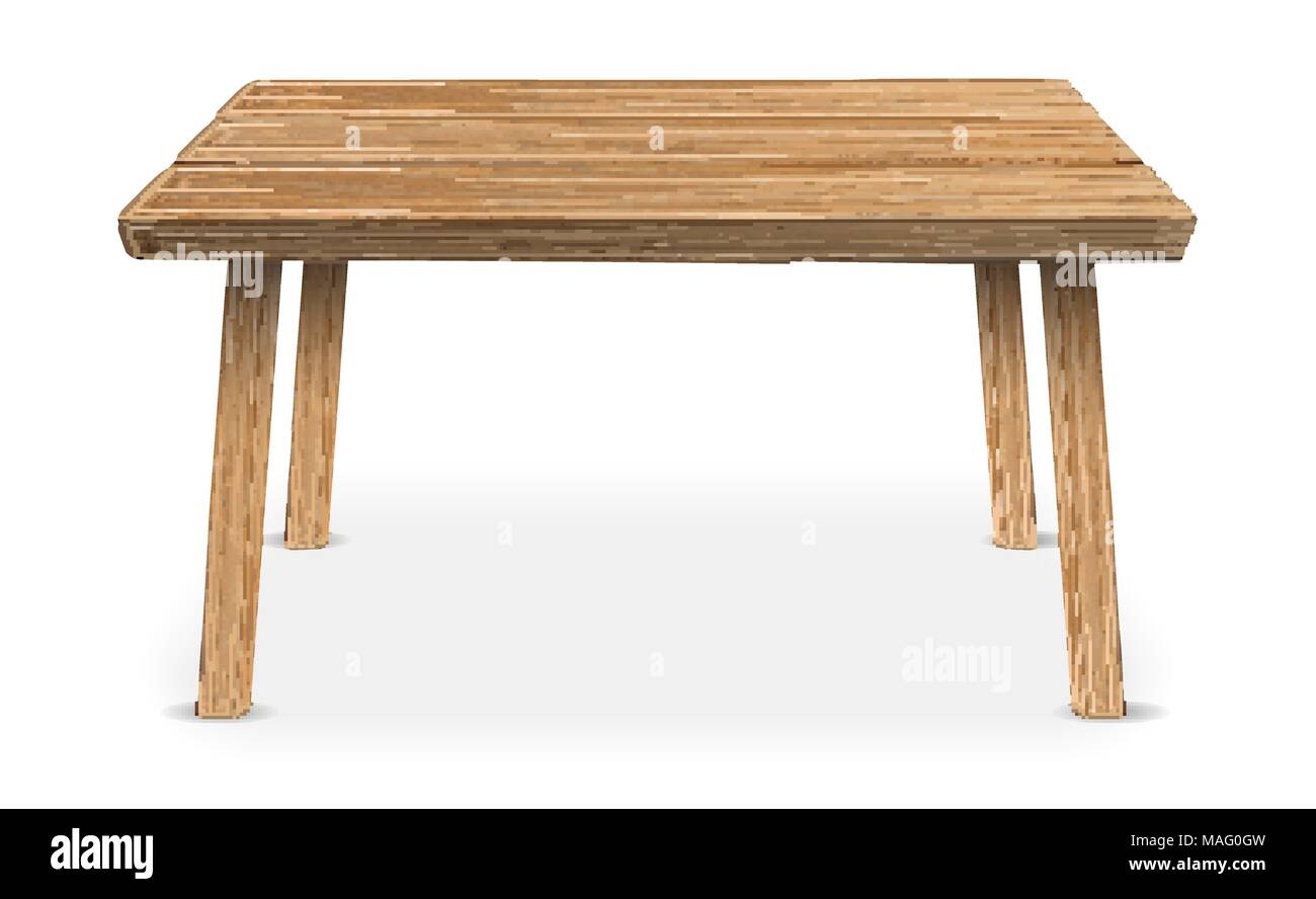 Wood restaurant table Stock Vector Images - Alamy