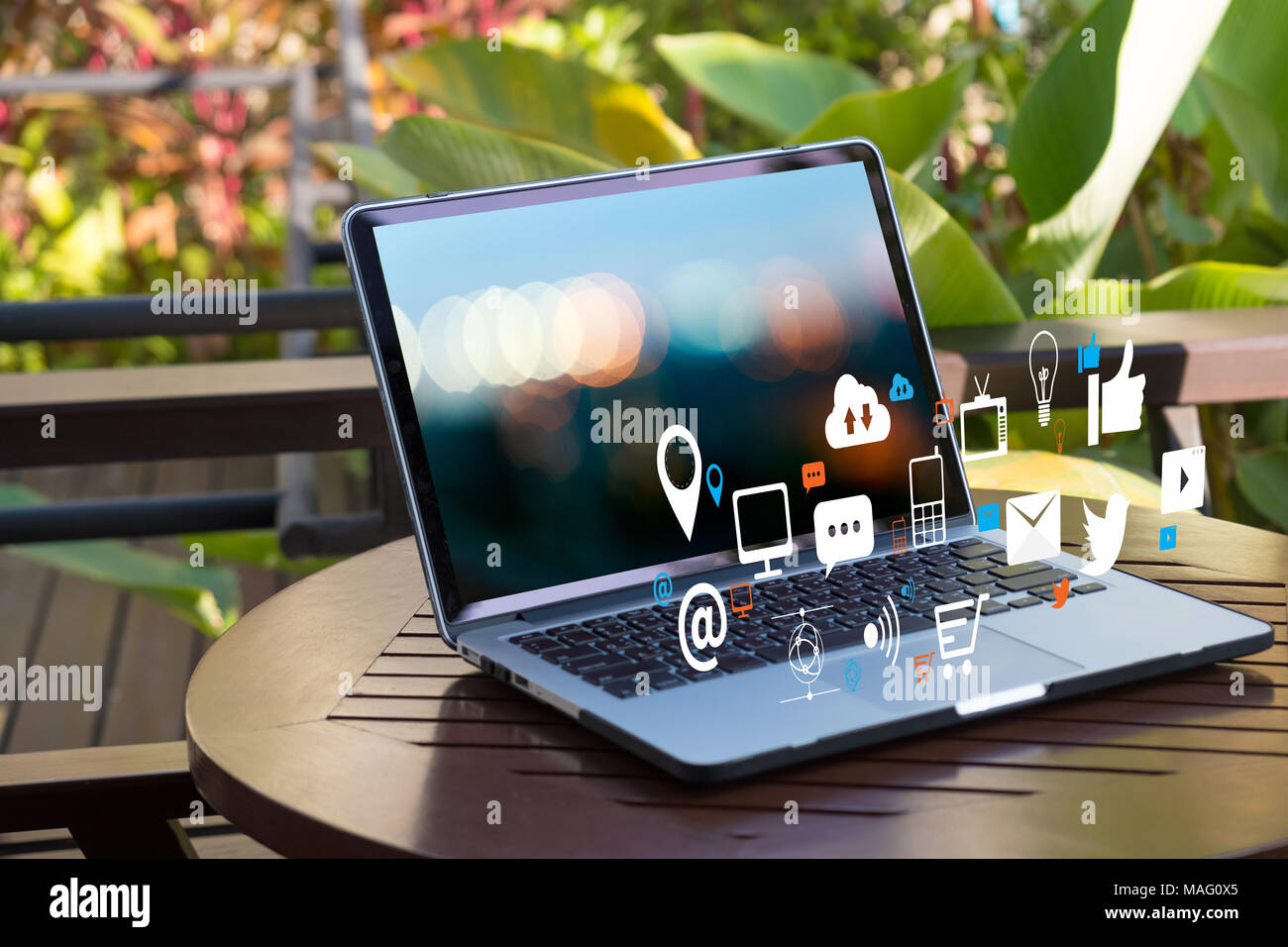 Networking chat Communication Online Social media social network Stock ...