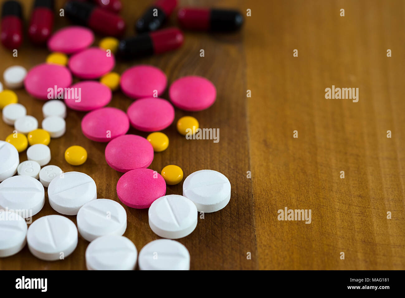 Drug Pharmacy prohibited substances medicine Packaging of tablets Stock ...