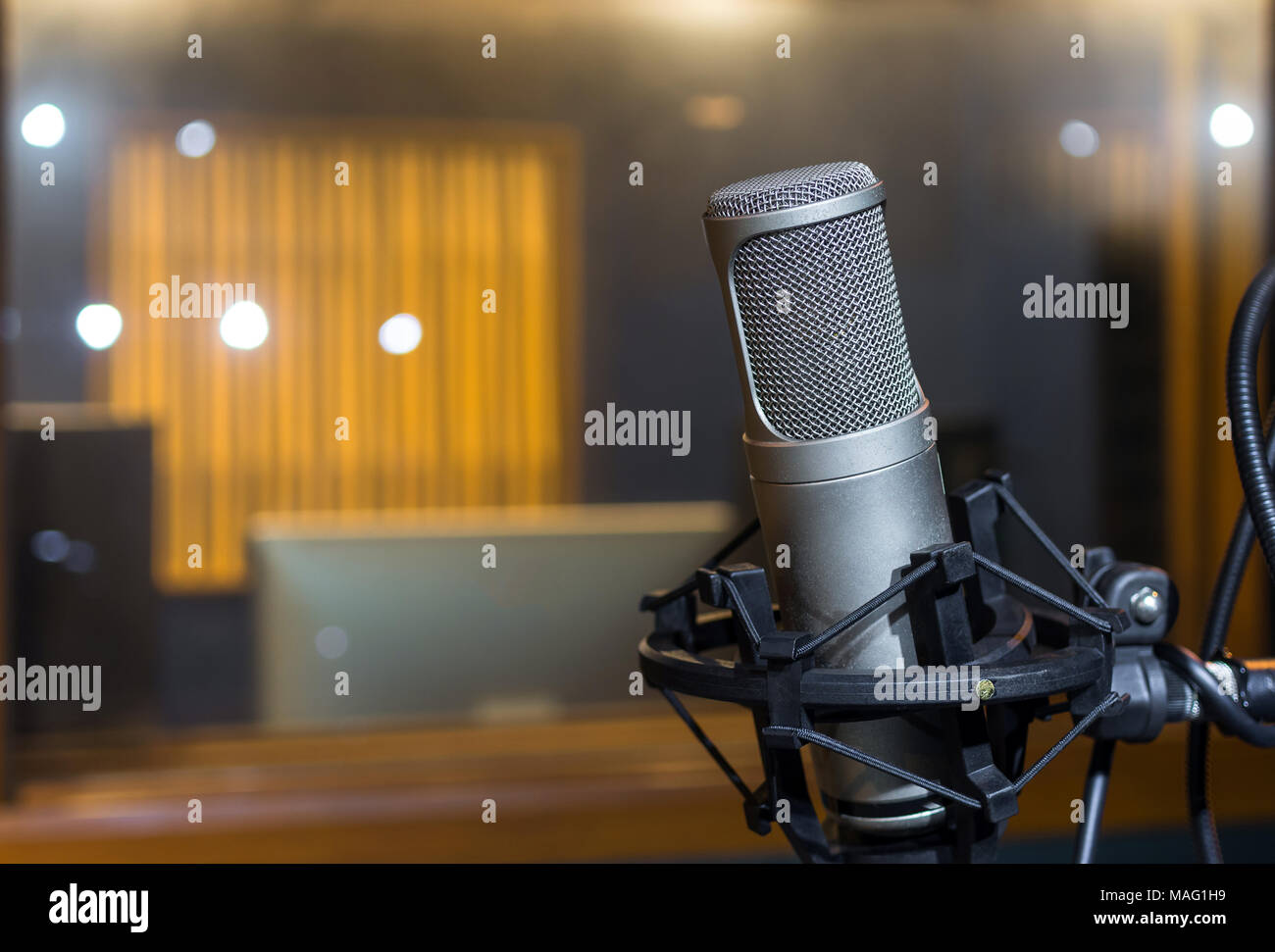 Professional condenser studio microphone, Musical Concept Stock Photo ...