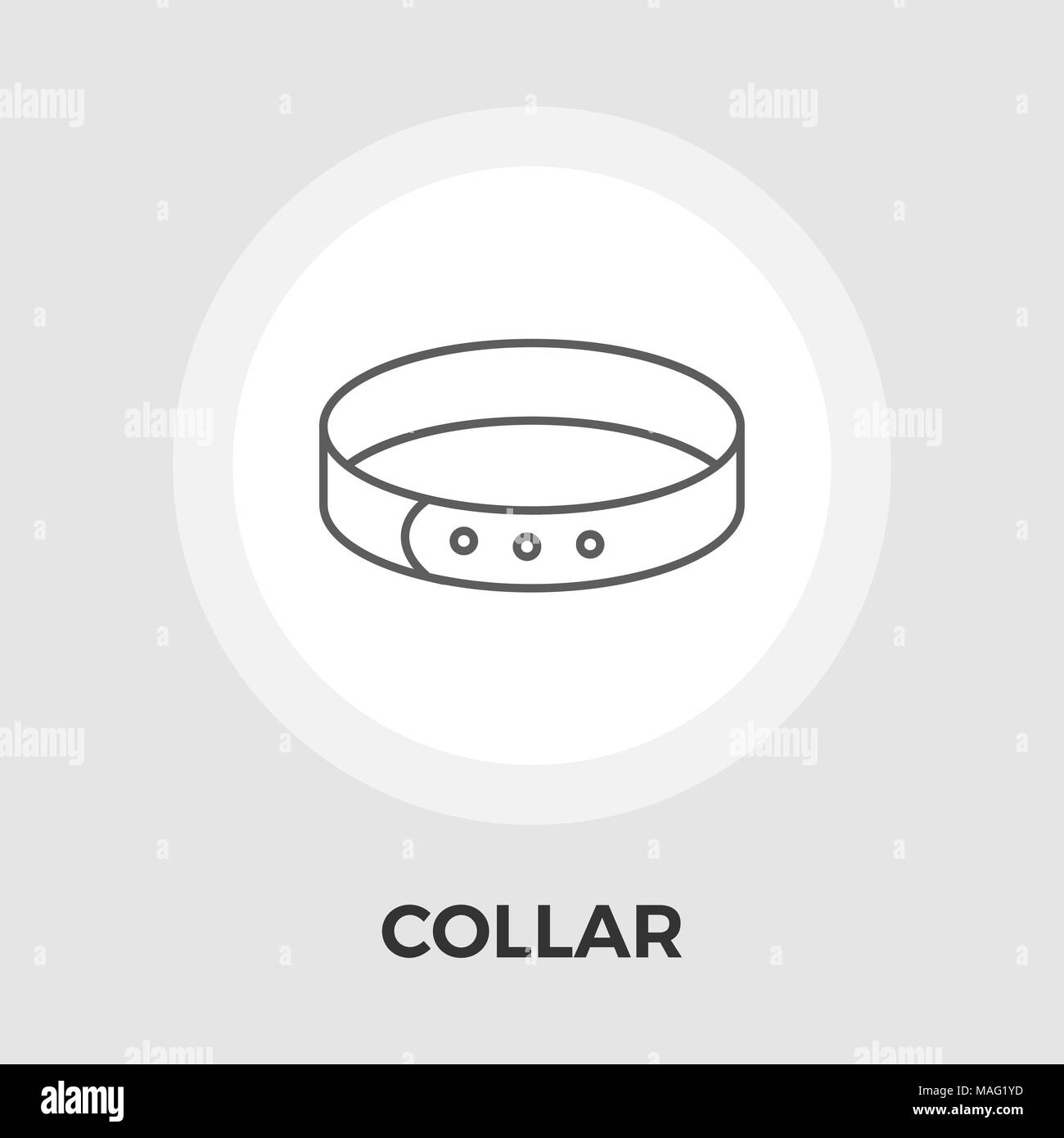 Collar icon vector. Flat icon isolated on the white background ...