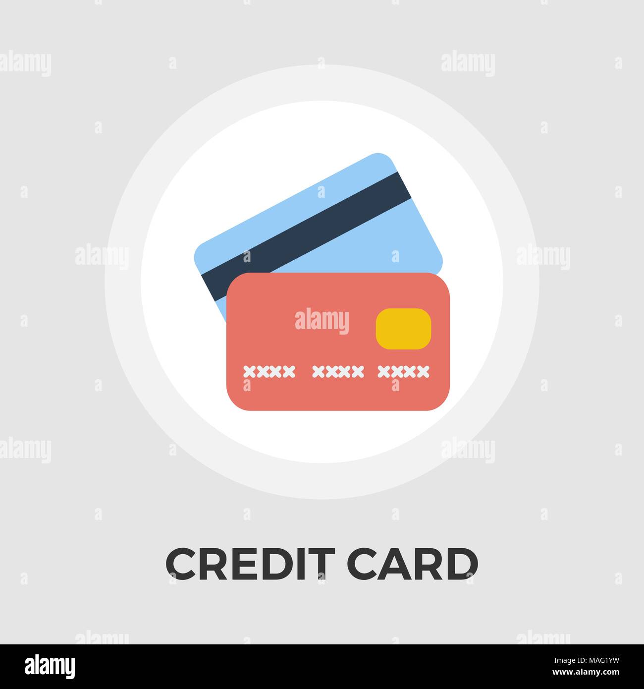 Credit Card Icon Vector. Flat icon isolated on the white background ...
