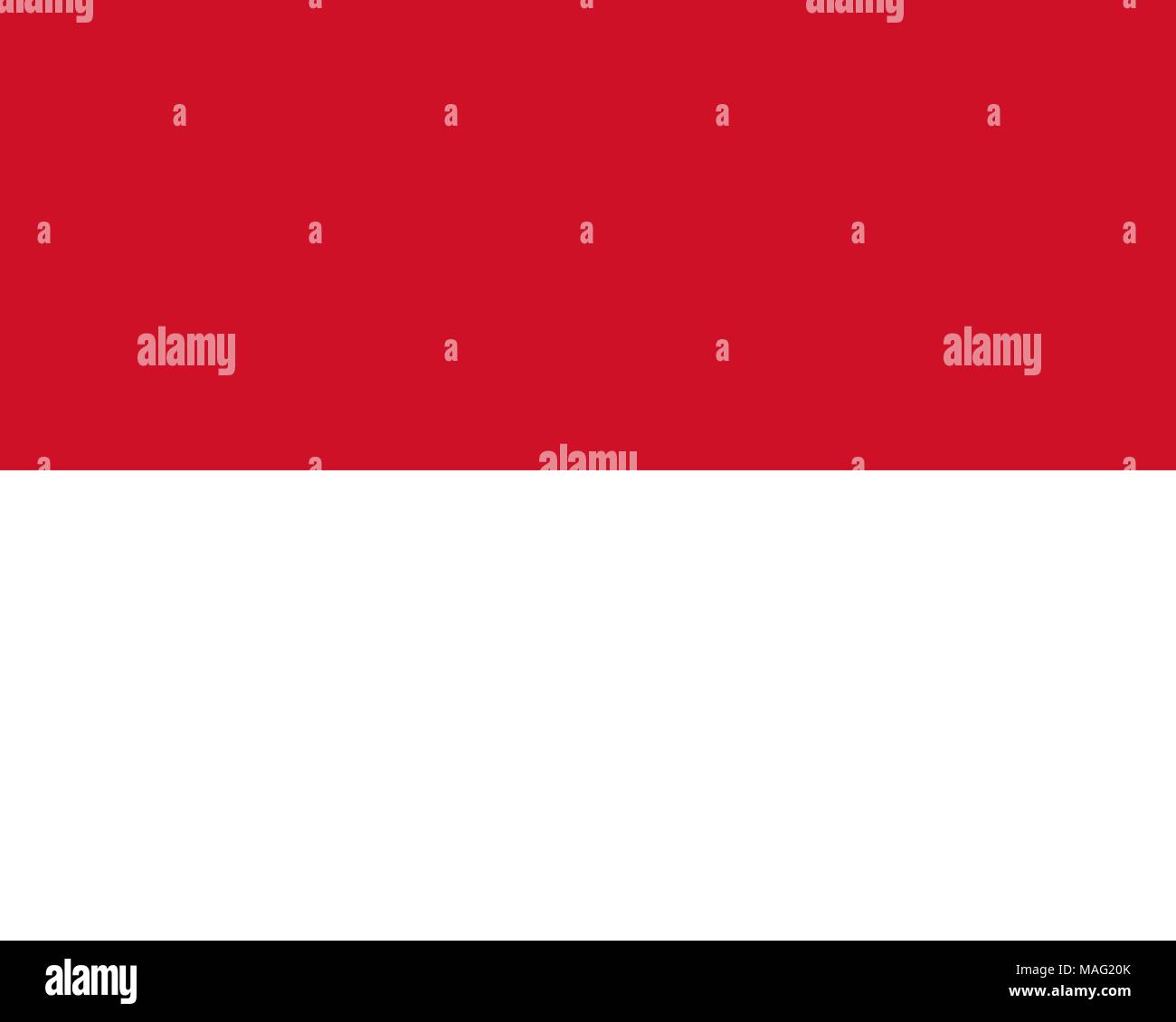 Flag of Monaco official colors and proportions, vector image Stock ...