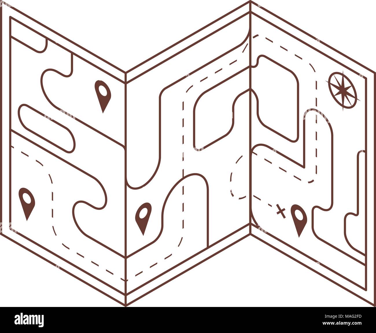 Isometric Tourist Map Stock Vector Image & Art - Alamy