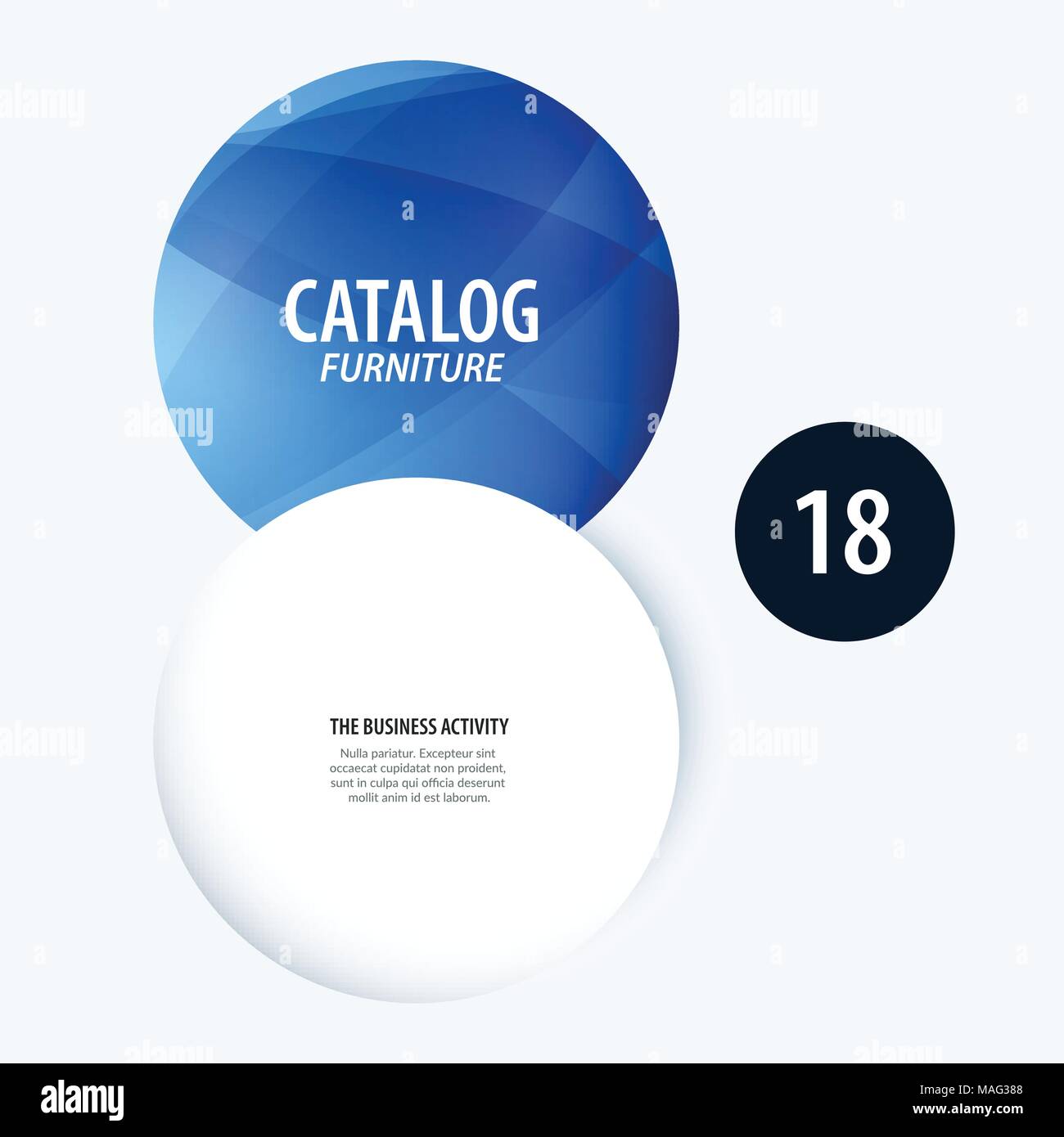 Business design of blue abstract vector elements for graphic template ...