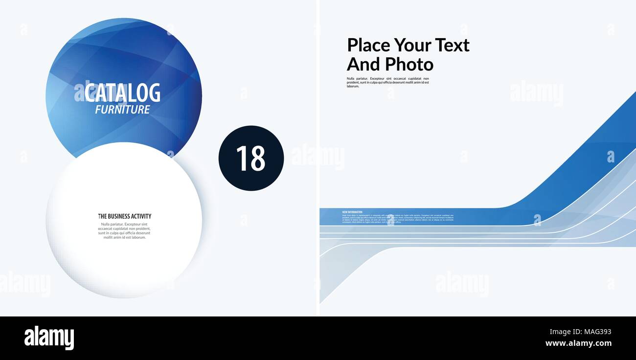 Set Business design of blue abstract vector elements for graphic ...