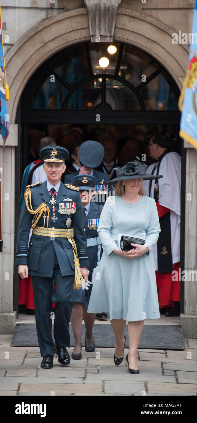 Air Chief Marshall Sir Stephen Hillier and Lady Hillier leave St ...