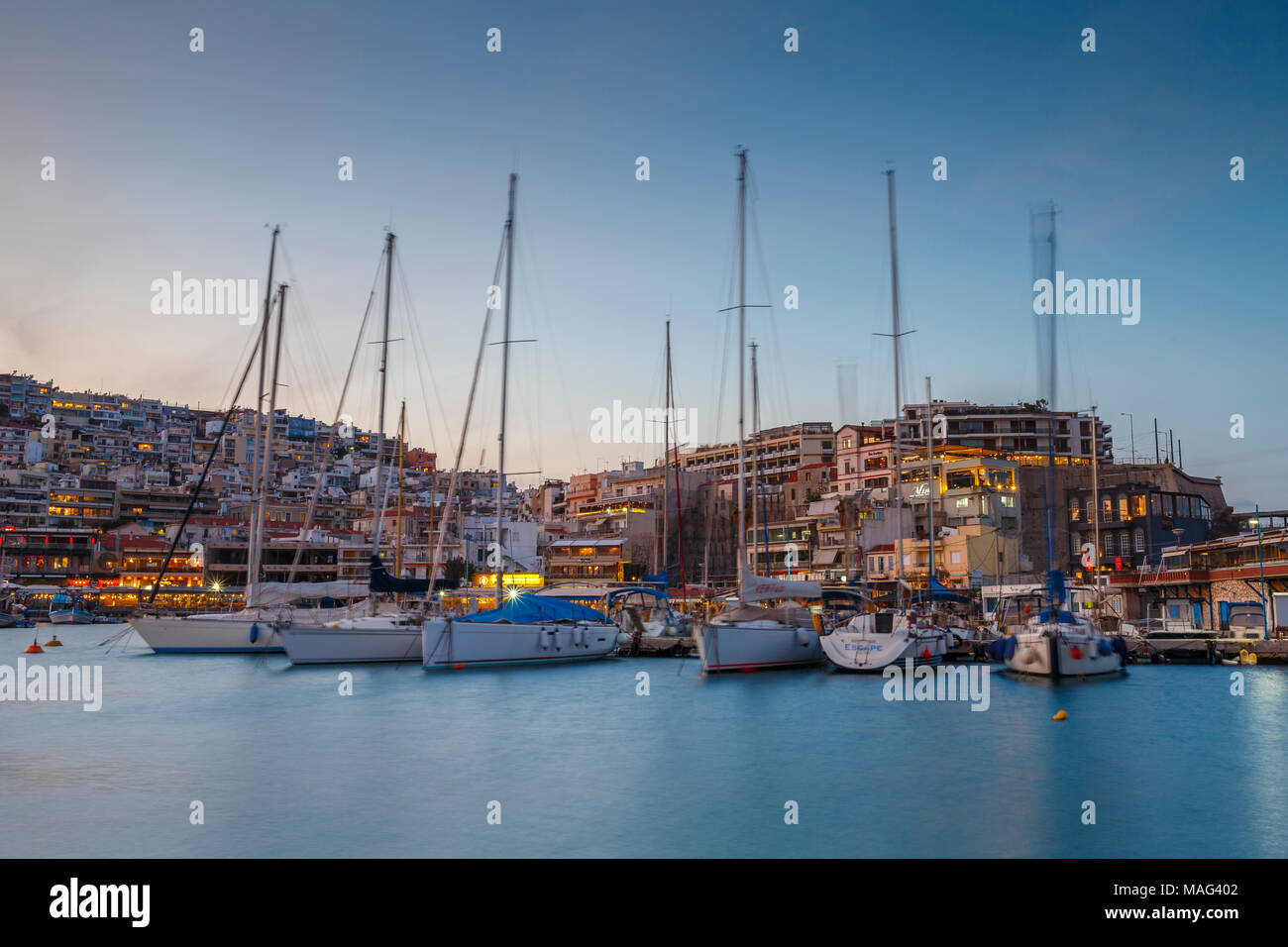 View of the Mikrolimano marina in Piraeus, Athens Stock Photo - Alamy