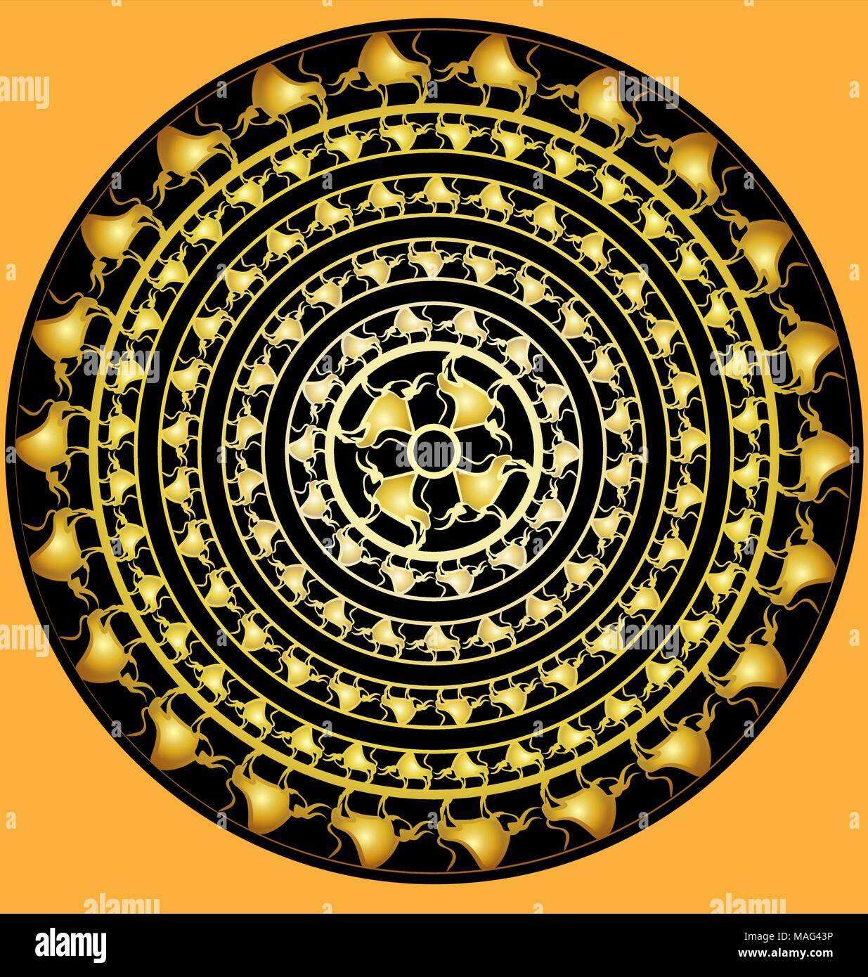 Golden cross on red Stock Vector Images - Alamy