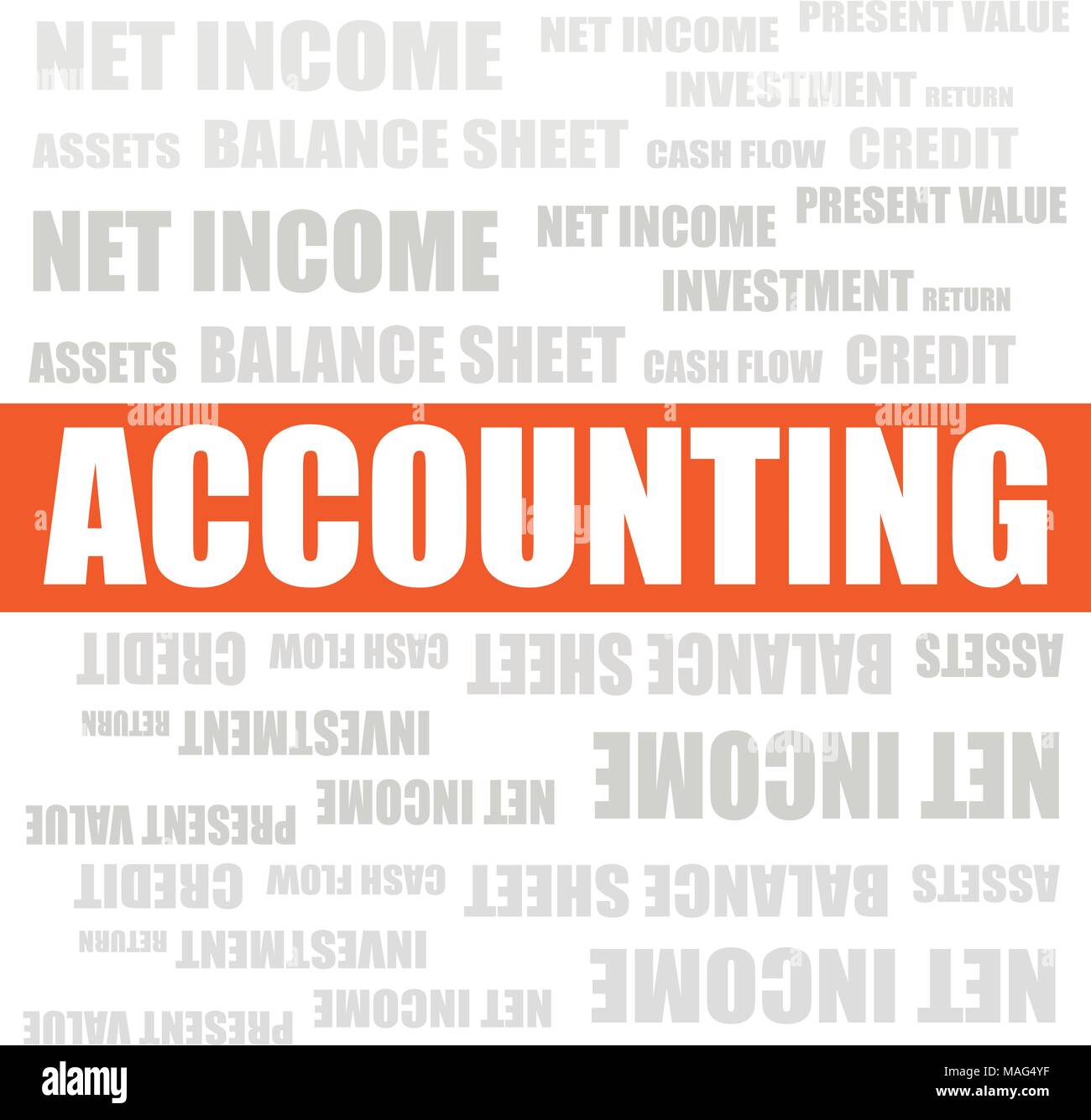 Accounting with related words, vector business background Stock Vector ...