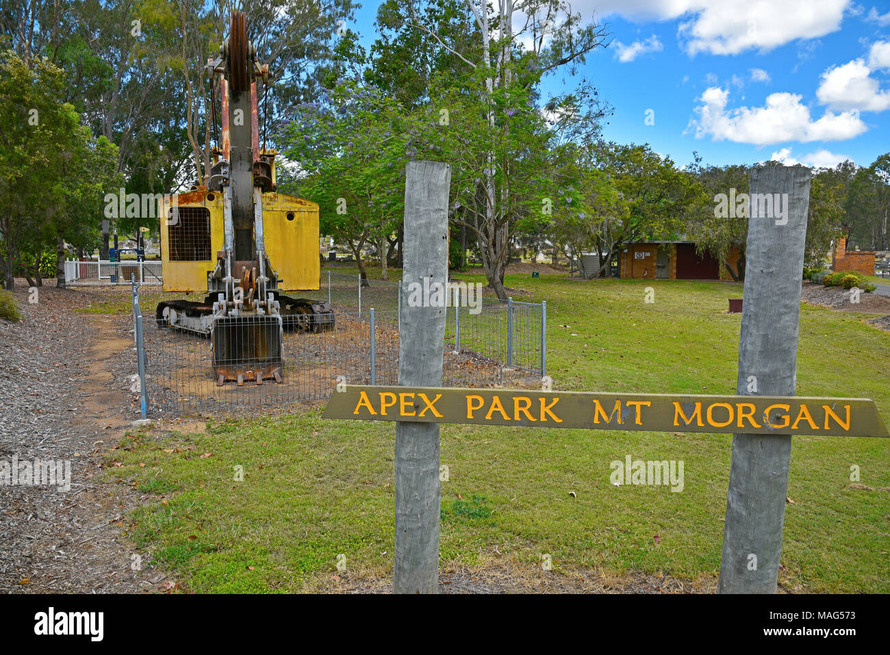 apex park at mount morgan a gold mining town in queensland australia ...