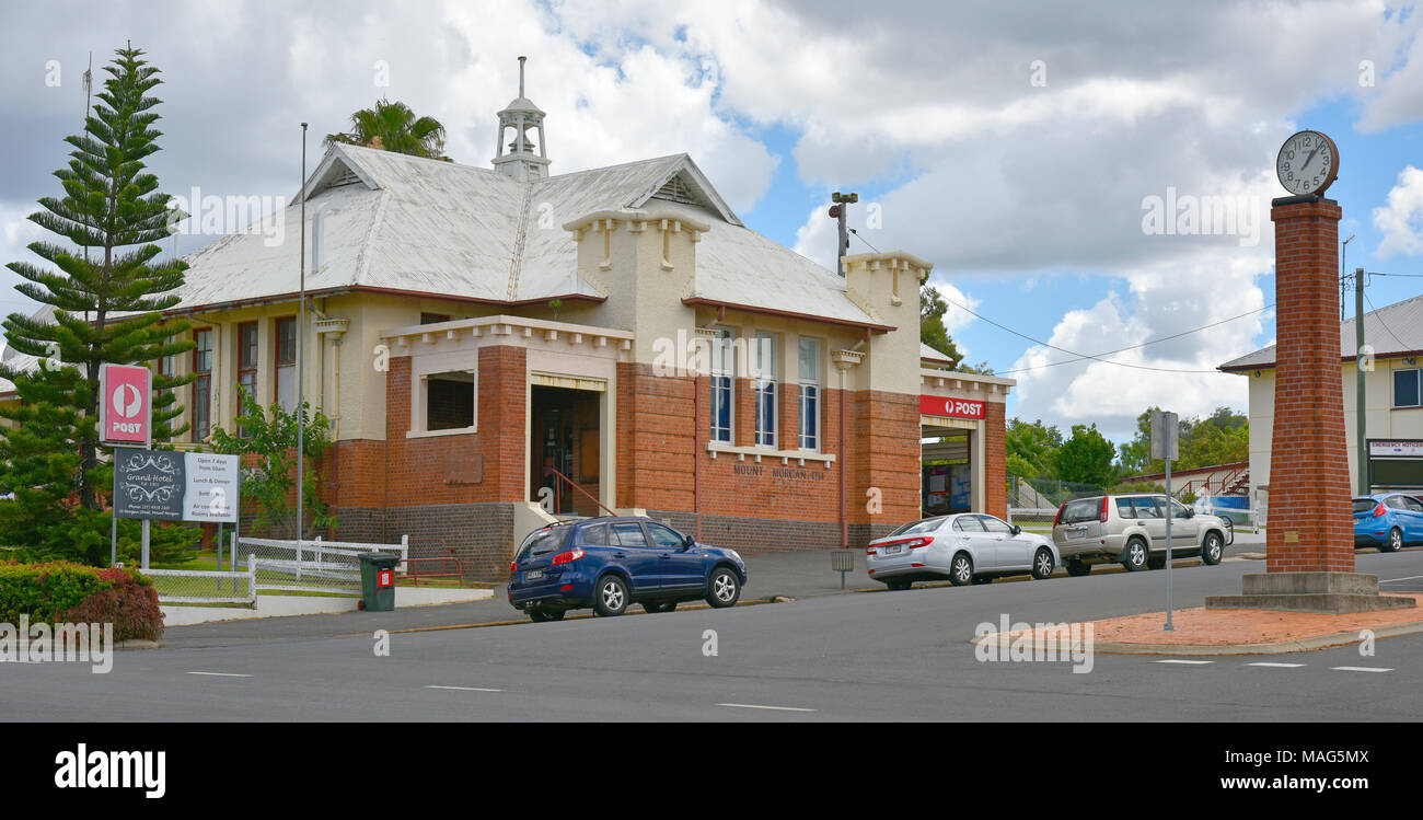 post office at gold mining town mount morgan in queensland australia ...