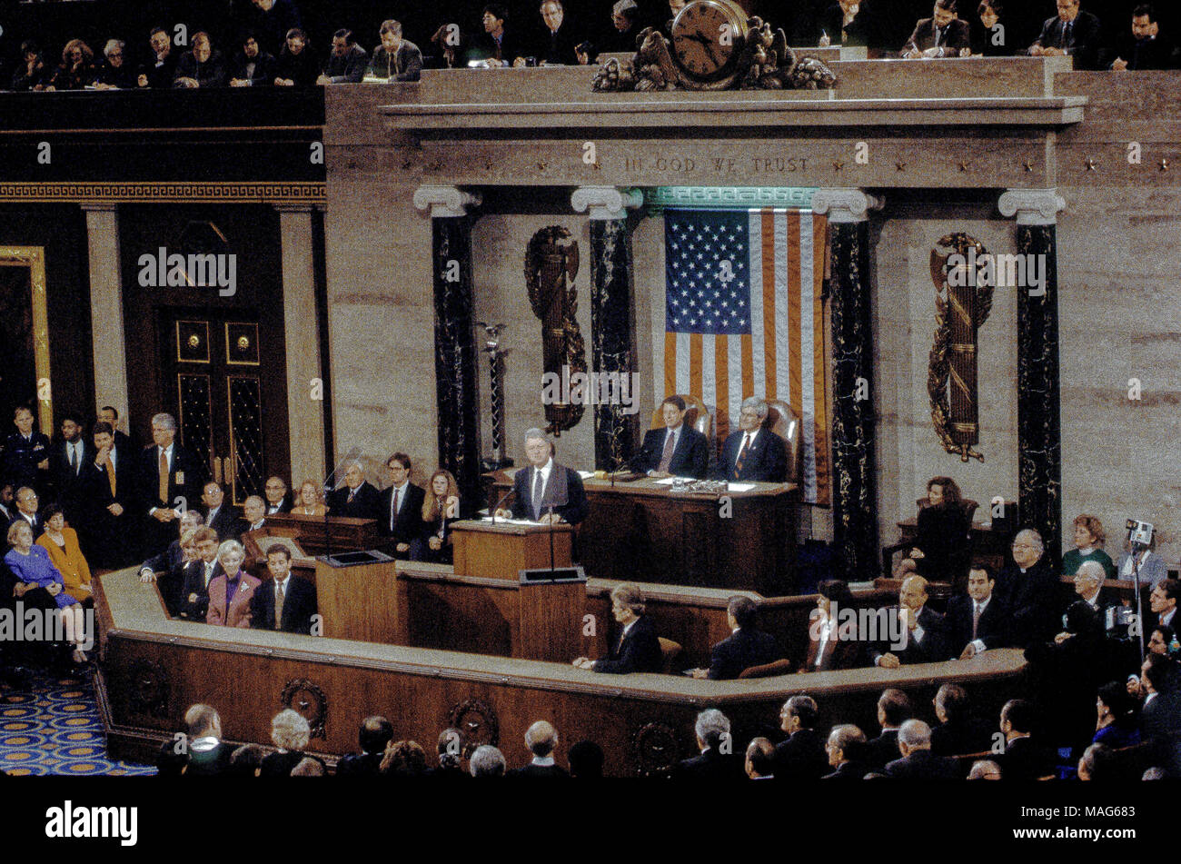 Washington, DC., USA, Janaury 24, 1995 President William Jefferson ...