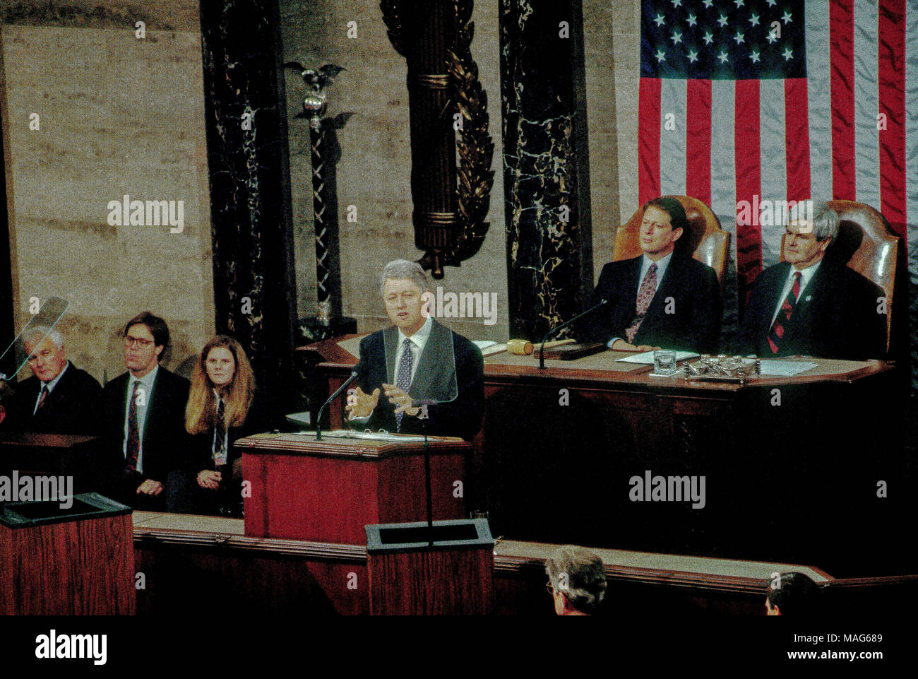 Washington, DC., USA, Janaury 24, 1995 President William Jefferson ...