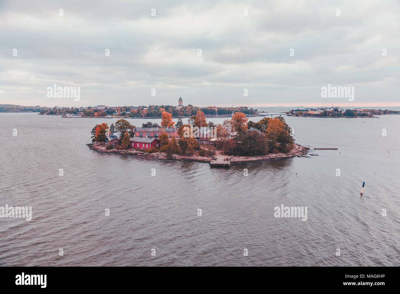 Lonna island and in the background Suomenlinna fortress Stock Photo - Alamy