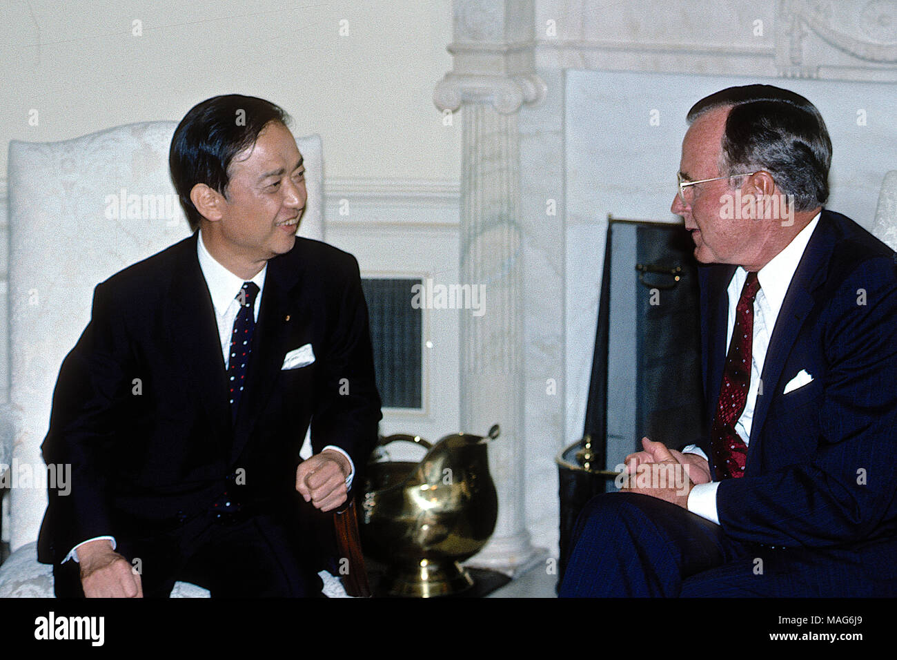 Washington, DC., USA, September 1, 1989 President George H. W. Bush and ...