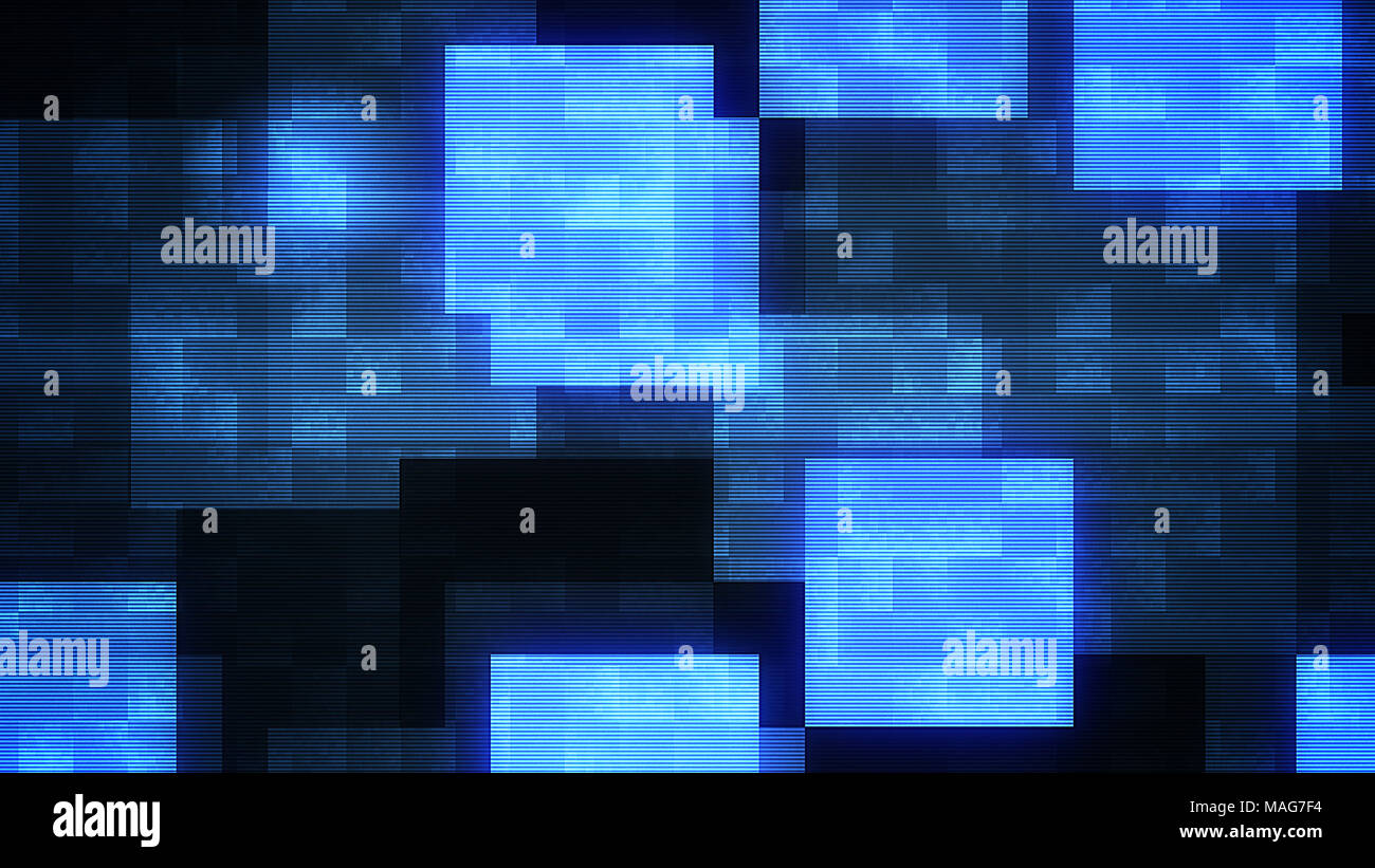 A volumetric 3d illustration of big bright blue and white squares in ...