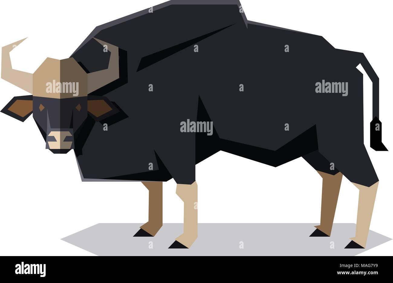 Gaur buffalo Stock Vector Images - Alamy
