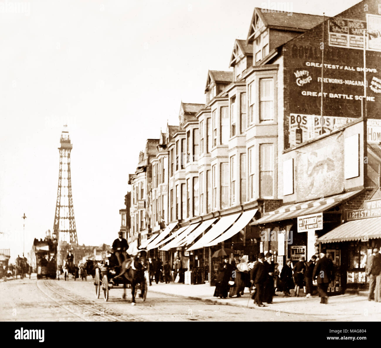 South Beach Promenade, Blackpool, Victorian period Stock Photo - Alamy