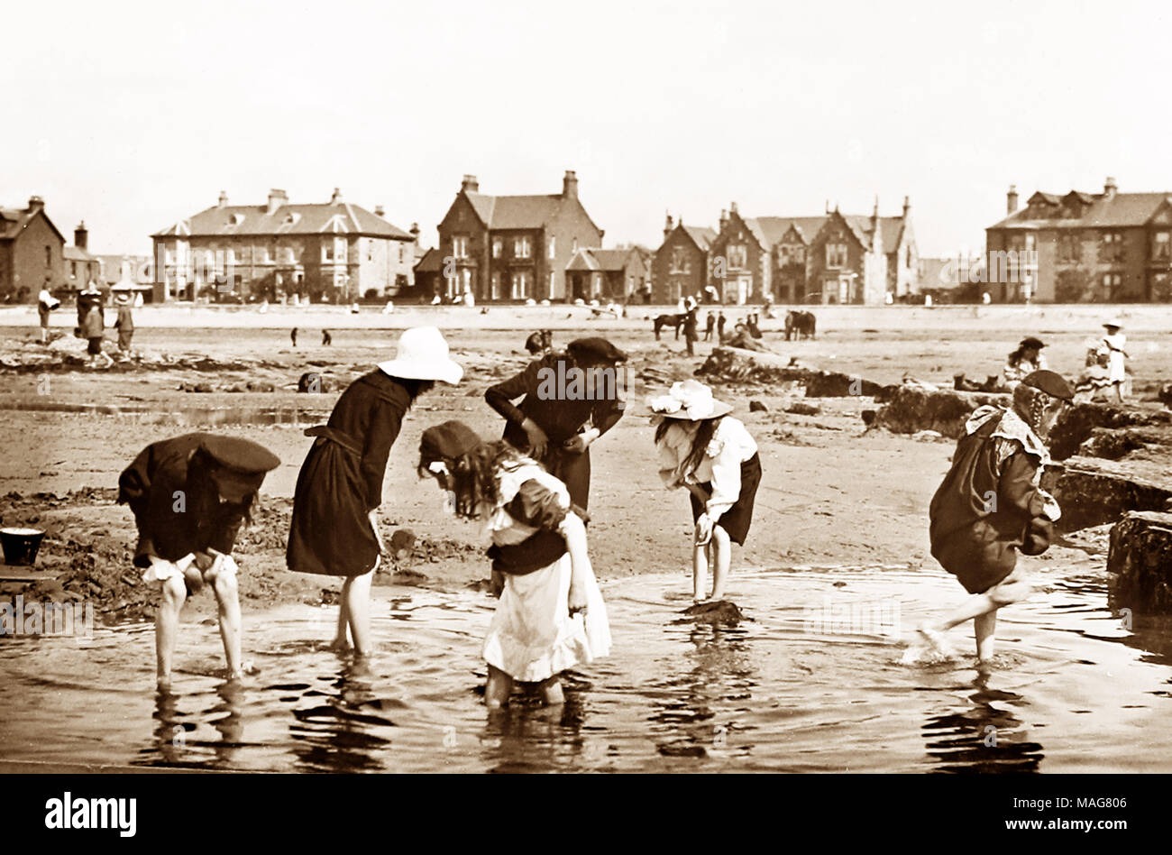 South Beach, Blackpool, Victorian period Stock Photo - Alamy