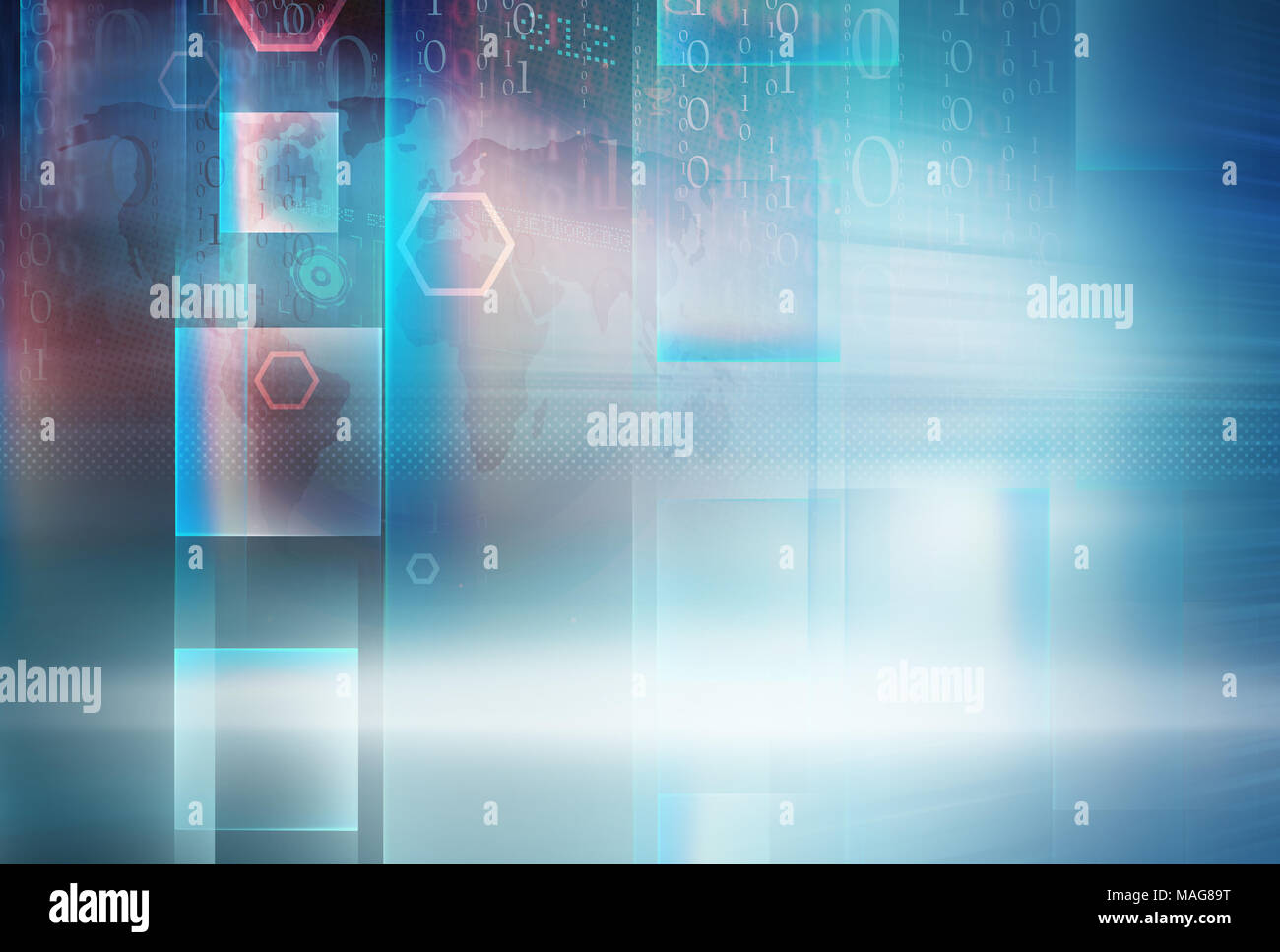 High technology screen with digital binary codes background Stock Photo ...