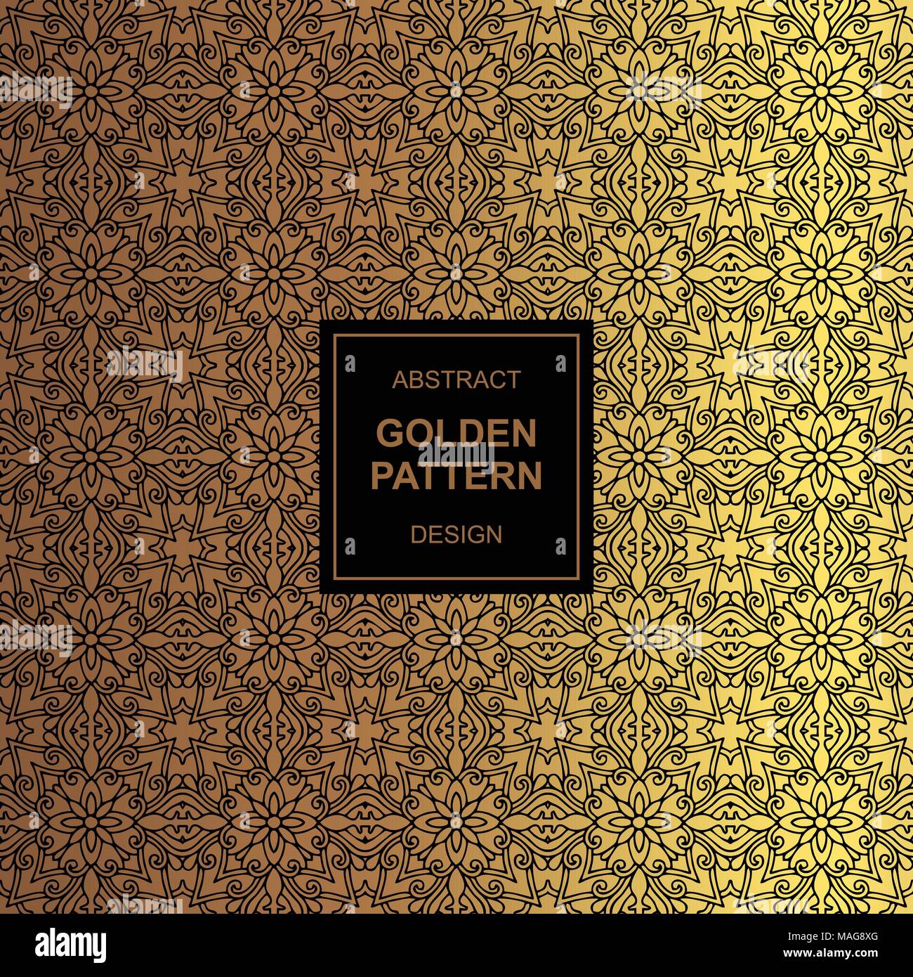 Abstract golden pattern design based on maya style artwork with ...