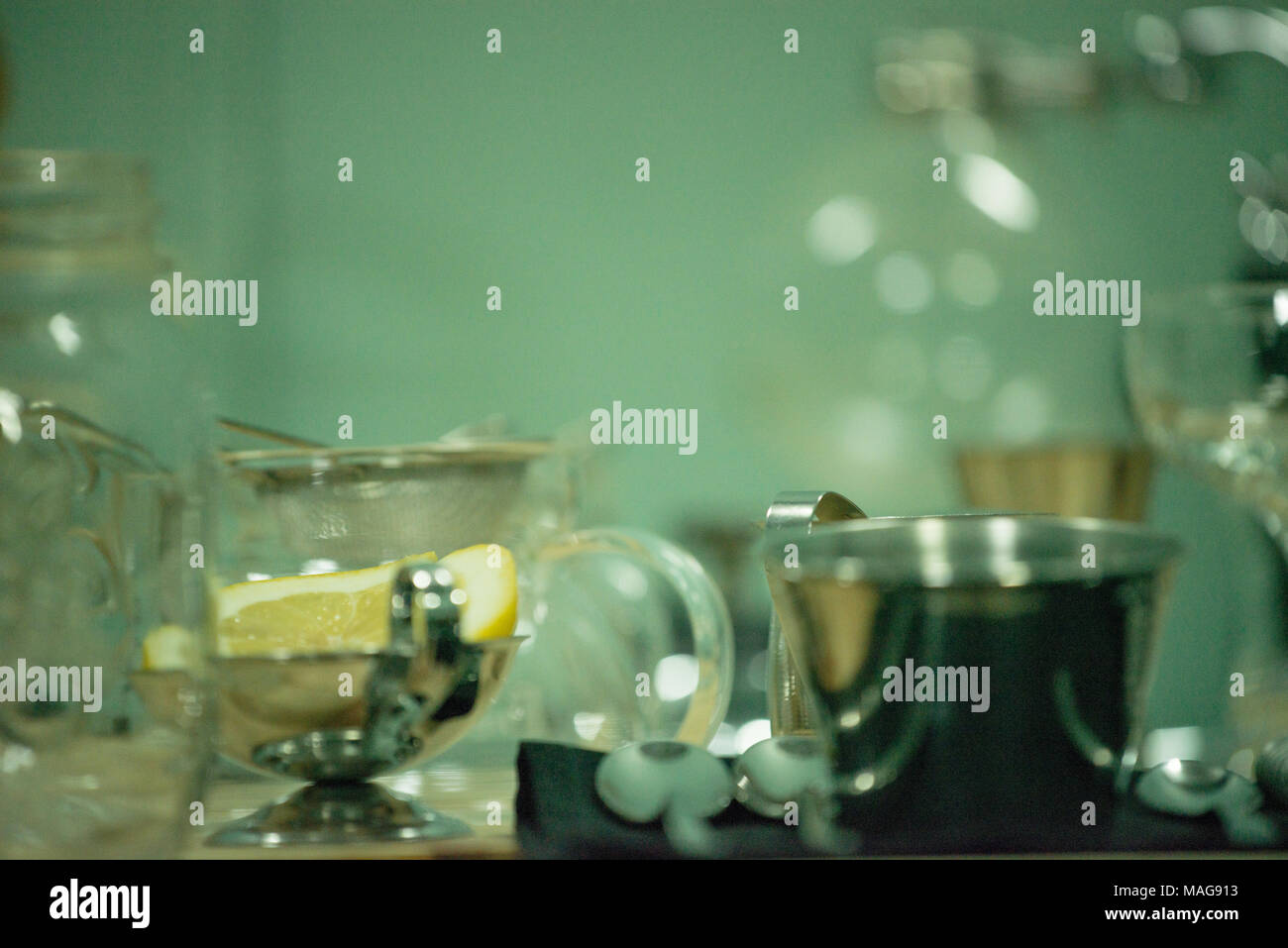 Set of bartender (barista) tools Stock Photo - Alamy