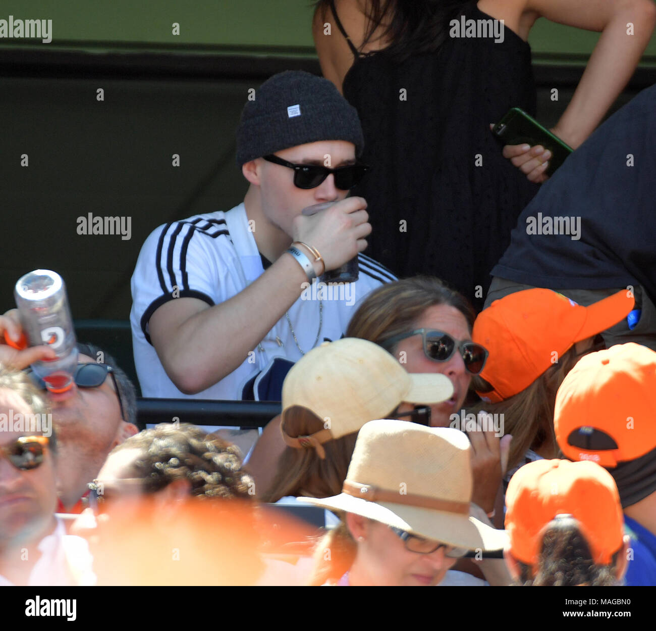 Key Biscayne, FL, USA. 01st Apr, 2018. David Beckham, Victoria Beckham ...