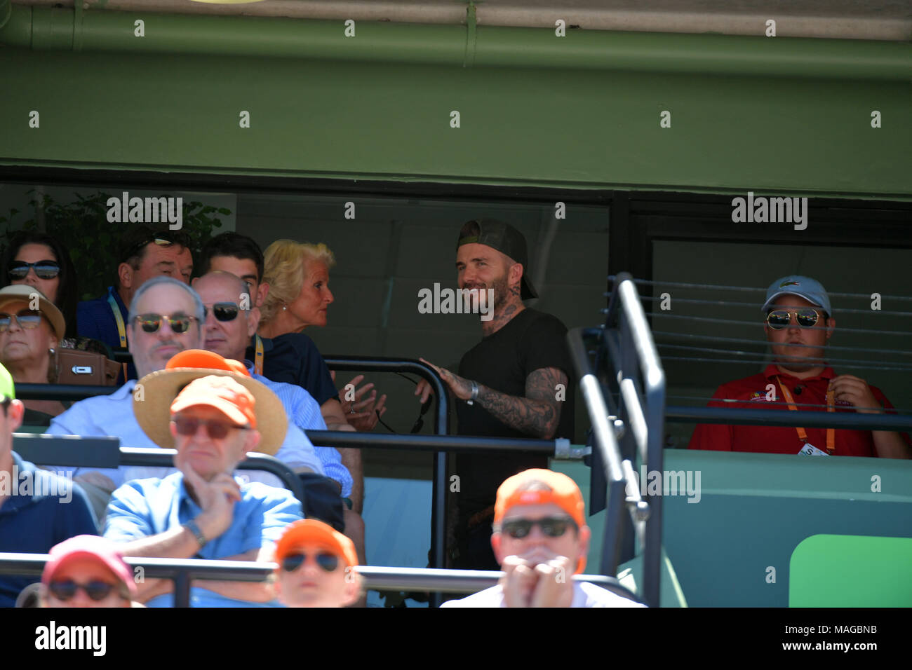 Key Biscayne, FL, USA. 01st Apr, 2018. David Beckham, Victoria Beckham ...